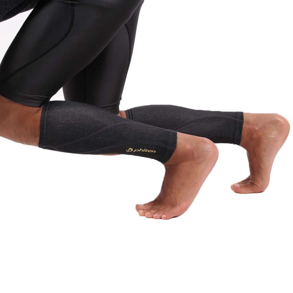 HEATHER TITANIUM COMPRESSION CALF SLEEVES – Phiten